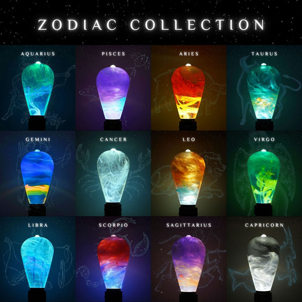 Air Signs Zodiac Collection | Artistic Zodiac Lamps & Lightbulbs for ...